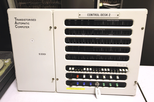 The control desk for computer 2 and the switch over desk.